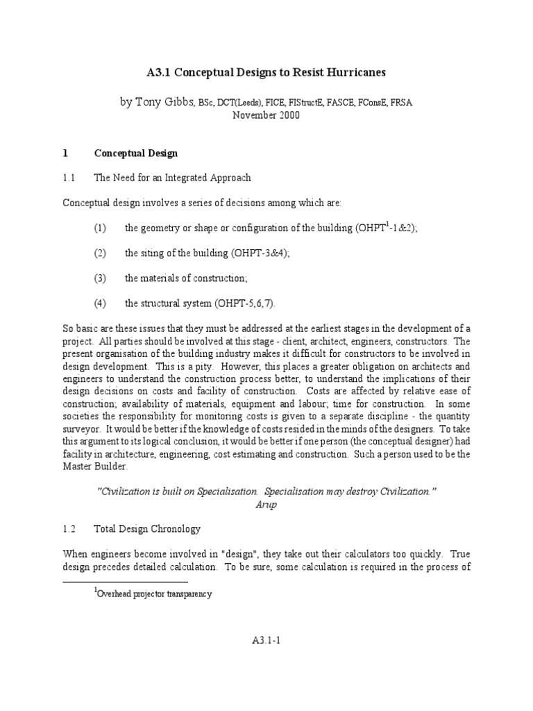Conceptual Design | PDF | Framing (Construction) | Roof