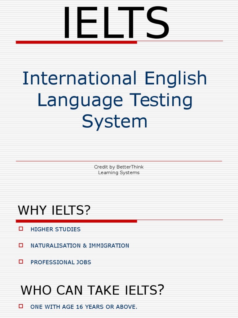 Ielts PPT For Ims, Mnums | PDF | International English Language Testing ...