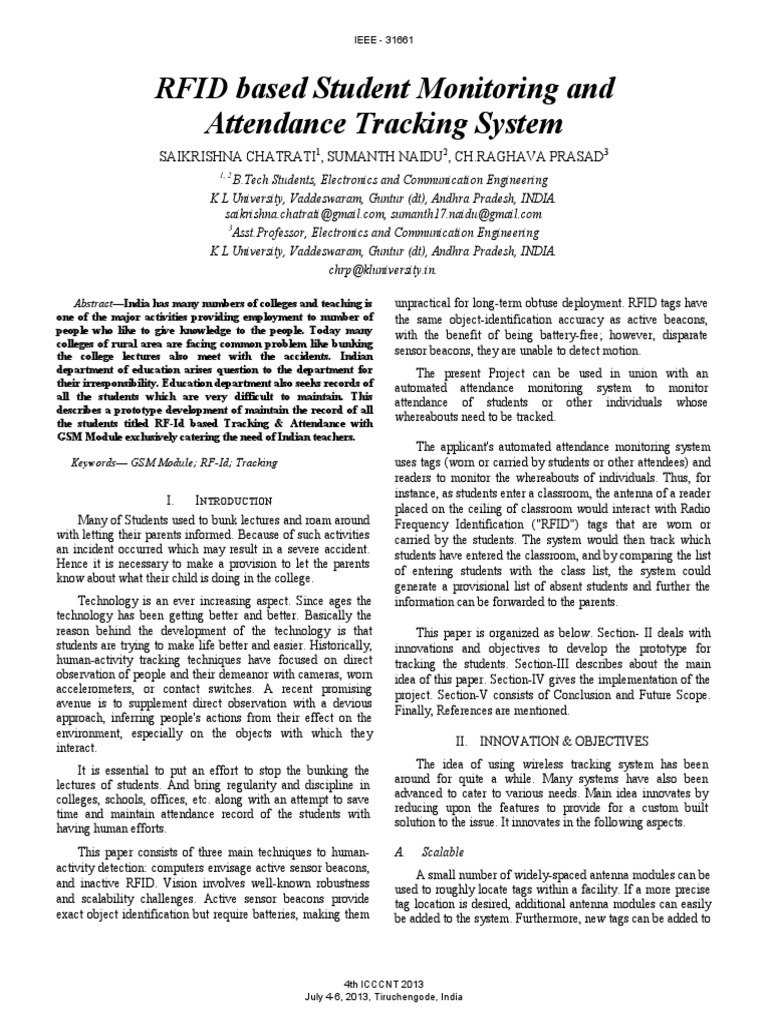 RFID Based Student Monitoring and | PDF | Modem | General Packet Radio ...