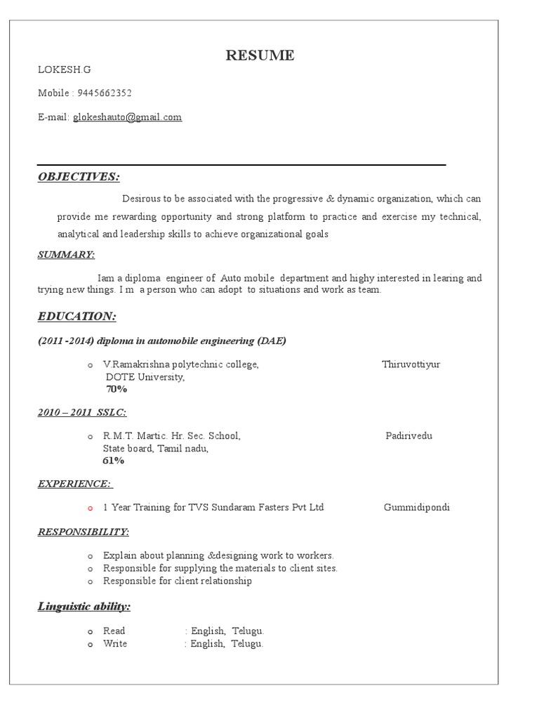 Resume Lokesh | PDF