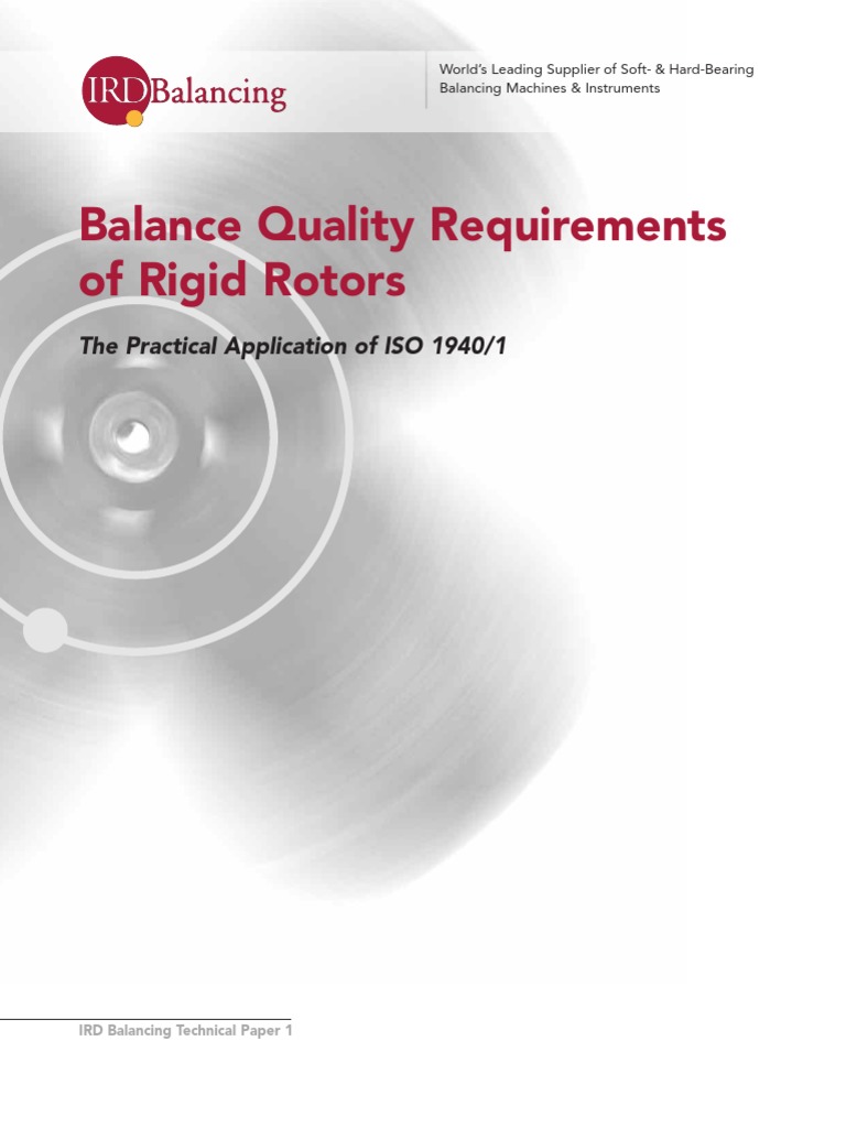 Iso 1940 - 1 | PDF | Engines | Rotation Around A Fixed Axis