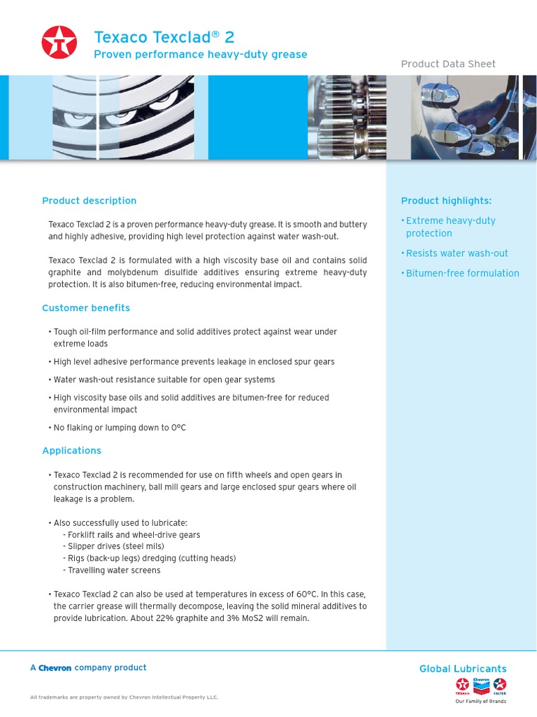 Texaco Texclad.2 | PDF | Materials | Chemical Substances