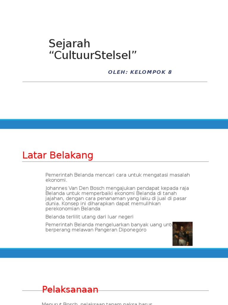 Sejarah dan Dampak Cultuurstelsel | PDF
