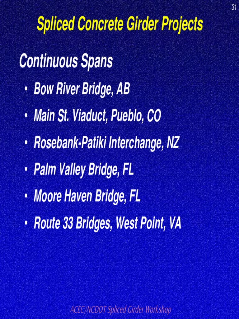 Spliced Concrete Girder Projects PDF | PDF | Precast Concrete | Bridge