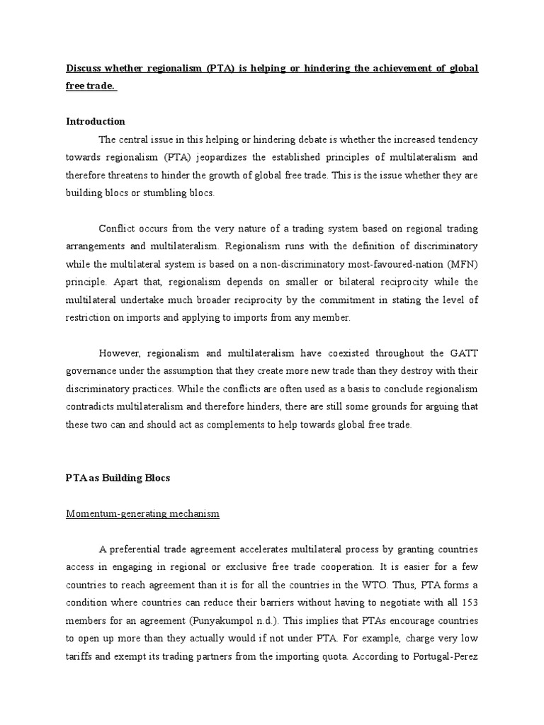 PTA Building | PDF | Global Business Organization | Trade