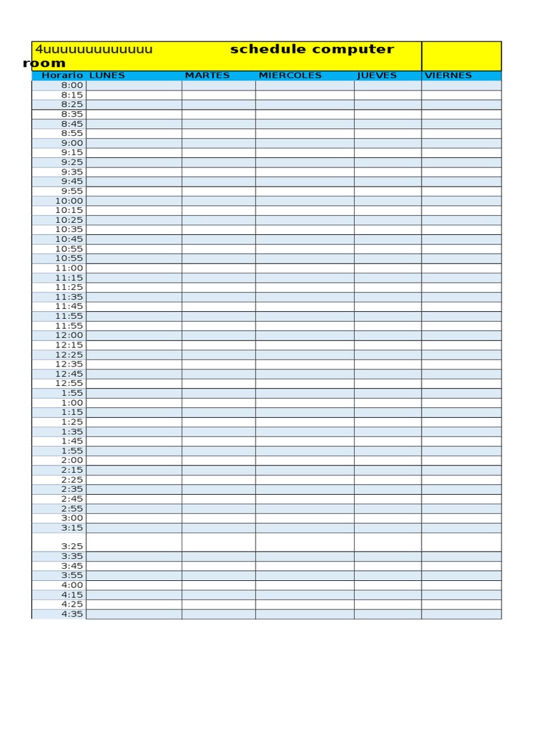 Computer Room Schedule | PDF