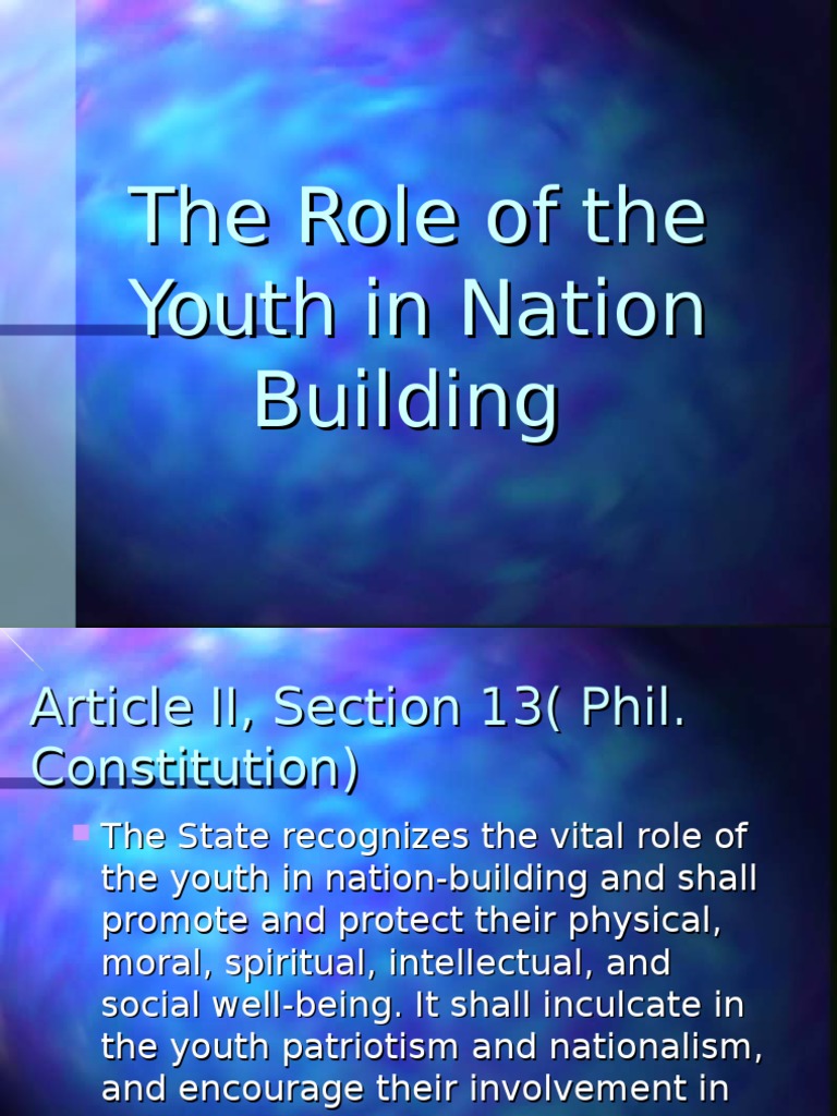 The Role of the Youth in Nation Building