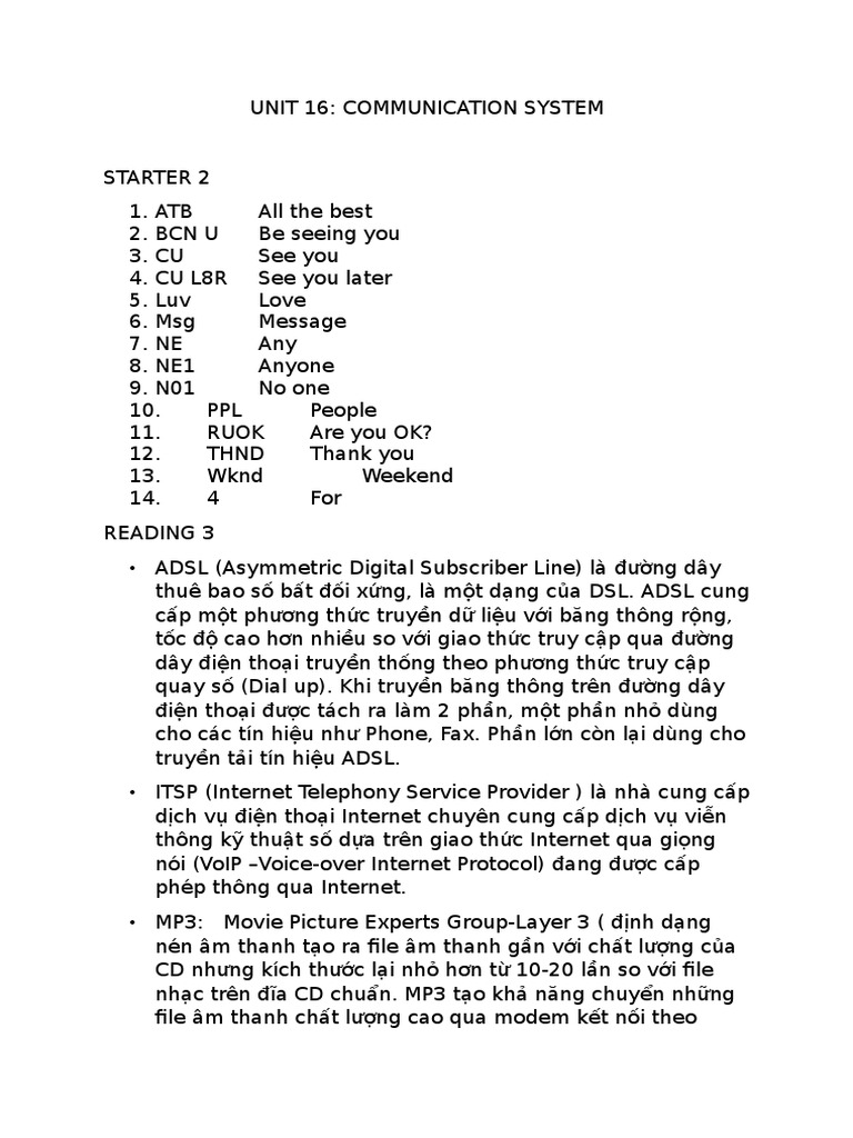 Unit 16 Word | PDF