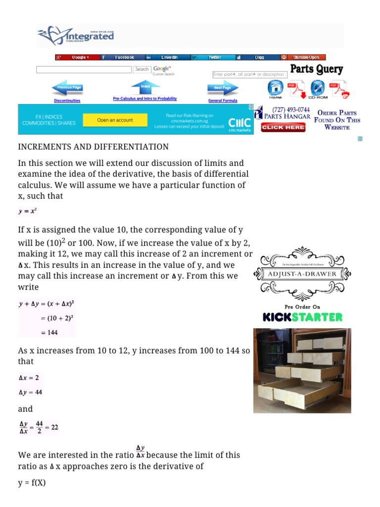 Increments and Differentiation | PDF