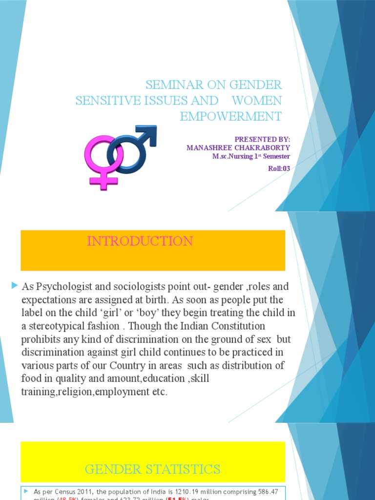Seminar On Gender Sensitive Issues and Women Empowerment.a | PDF ...