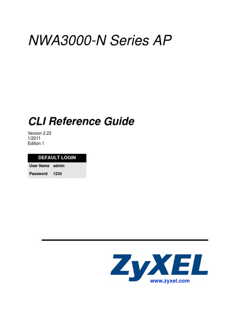 Nwa3550-N 1 | PDF | Command Line Interface | Secure Shell