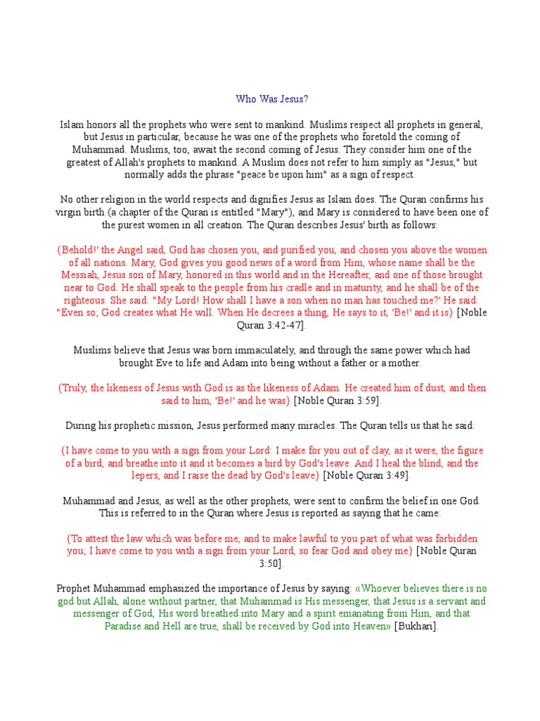 Who Was Jesus | PDF | Mary, Mother Of Jesus | Jesus