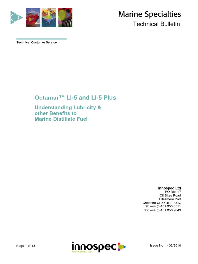 -4-Octamar(TM) LI5 LI5 Plus - Understanding Lubricity Other Benefits to ...