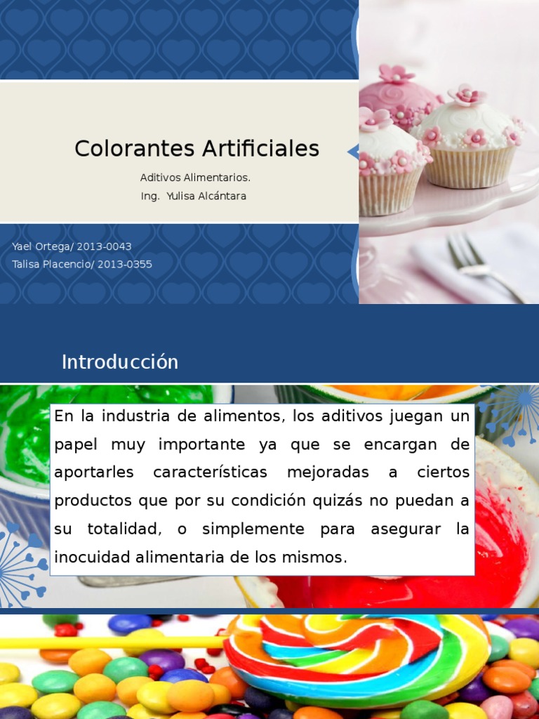 Colorantes Artificiales | PDF | Alimentos | Comida y bebida