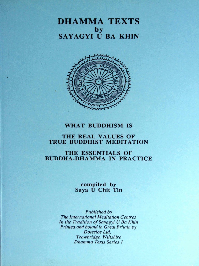 Dhamma Texts - Saya U Chit Tin | PDF