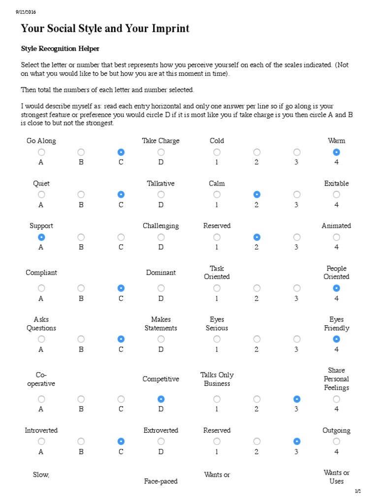 Understanding Your Social Style Assessment | PDF