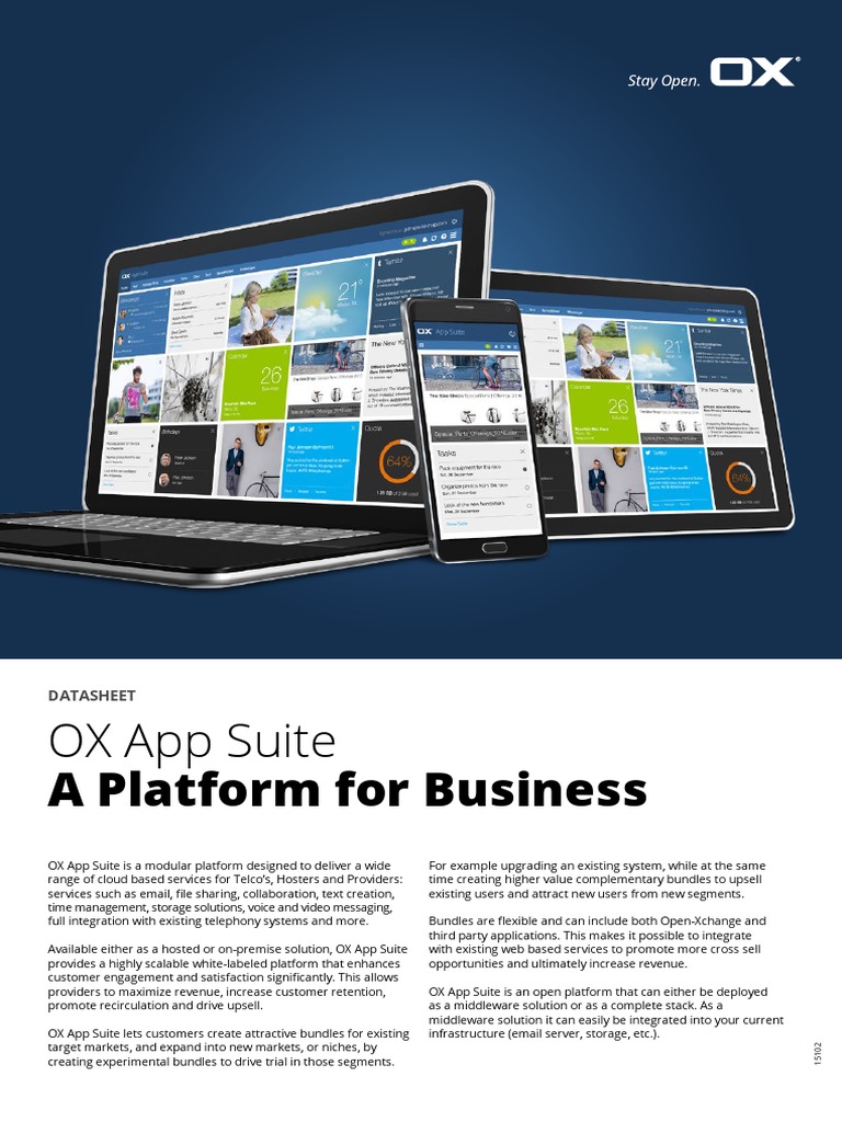 Ox App Suite Datasheet | PDF | Cloud Computing | Email