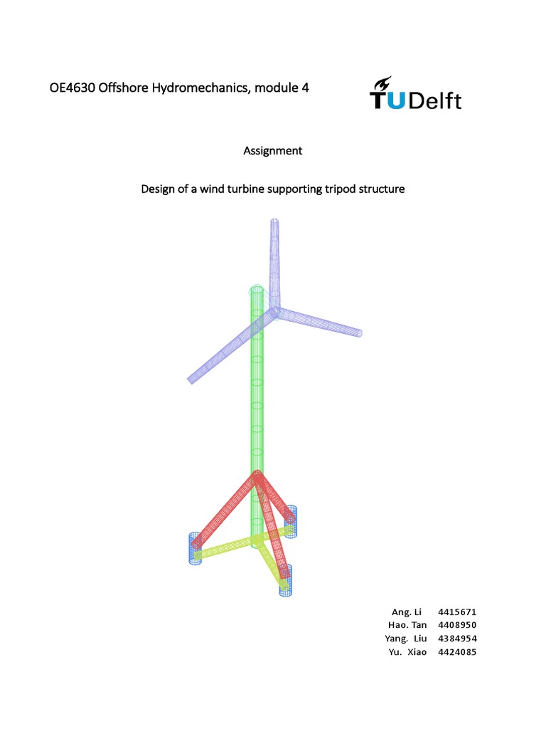 Wind Turbine Tripod Structure Design | PDF | Strength Of Materials ...