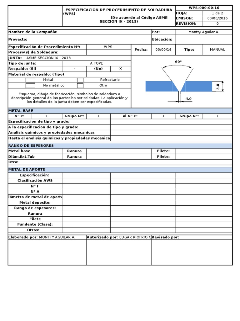 WPS-PQR | Soldadura | Rieles