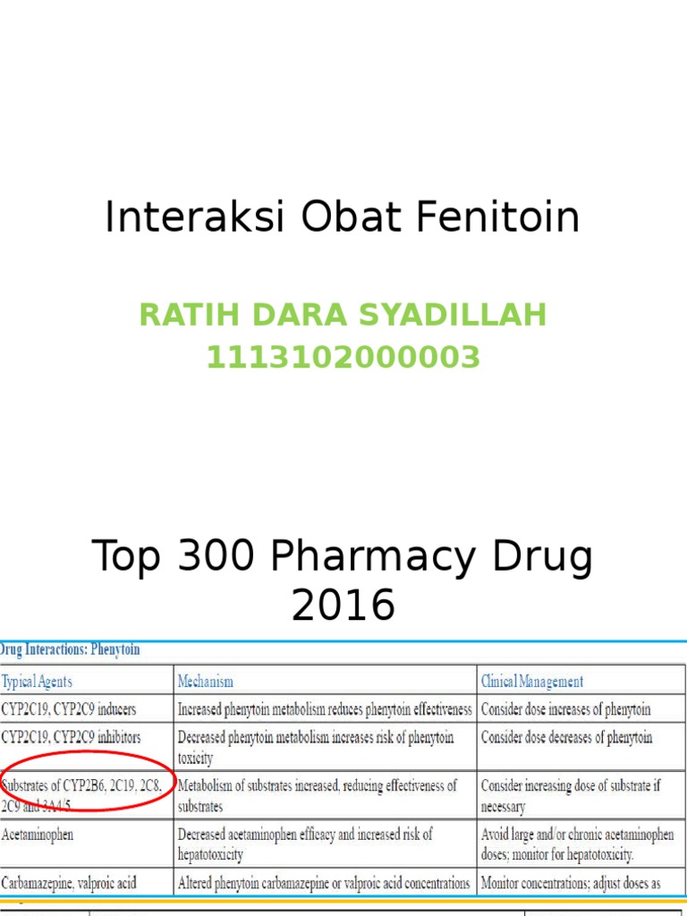 Interaksi Obat Fenitoin dan Efeknya | PDF
