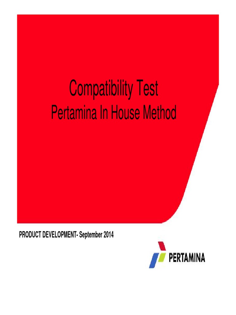 Pertamina Oil Compatibility Testing Guide | PDF | Pressure | Filtration