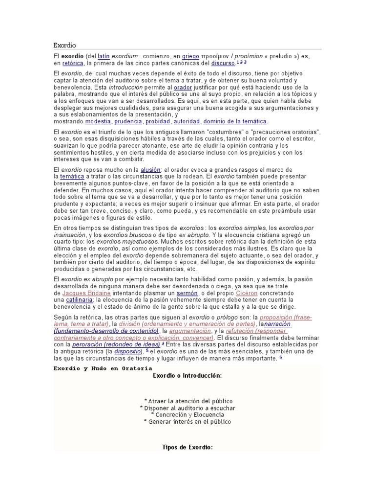 Exordio | PDF | Escritura | Comunicación