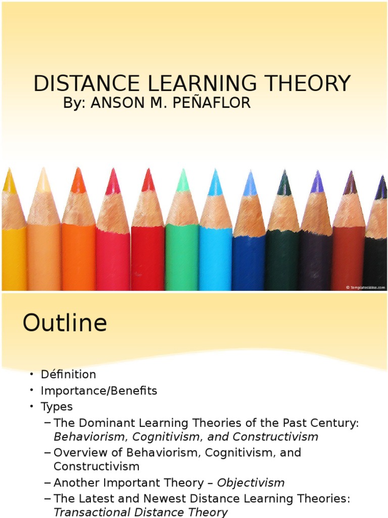 Distance Learning Theories Explained | PDF | Education Theory | Learning