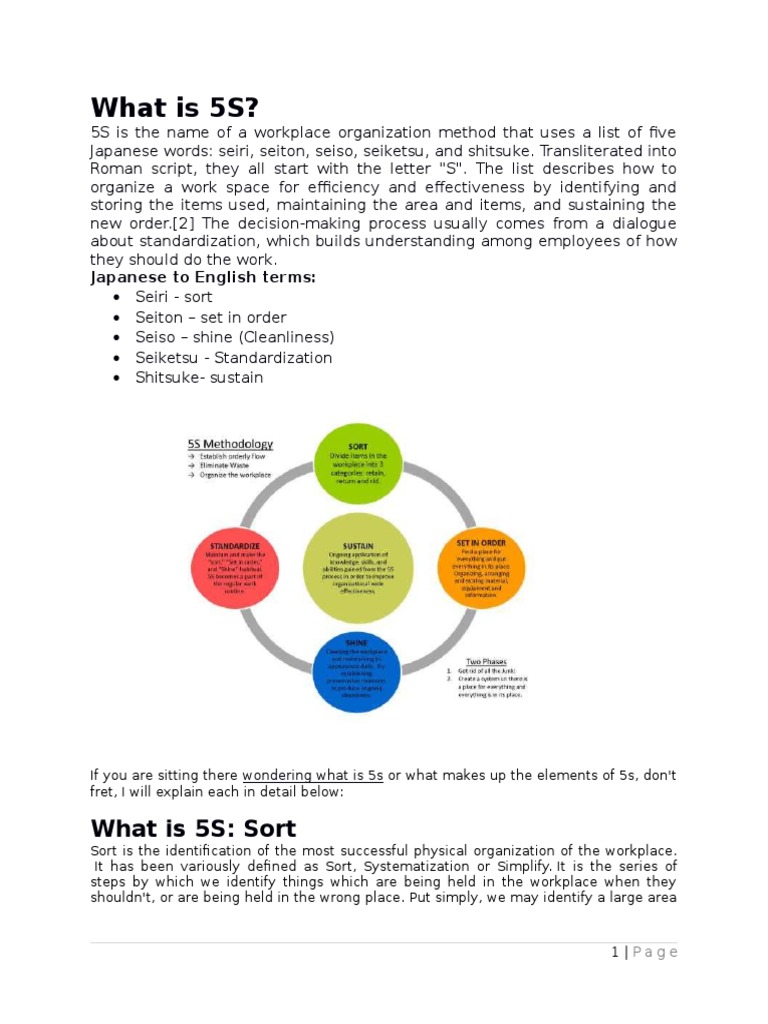 5s in Productivity Improvement | PDF | Lean Manufacturing | Industries