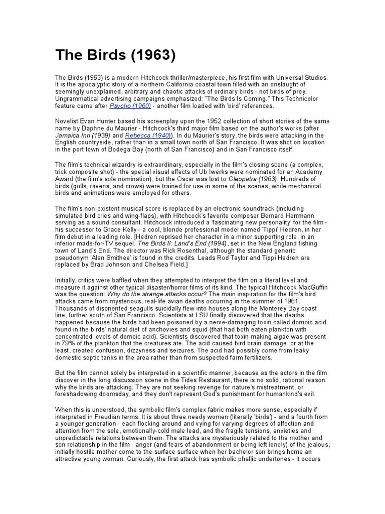 The Birds | PDF | Leisure