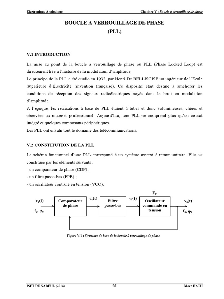 Cours PLL Complet | Download Free PDF | Filtre (électronique) | Filtre passe-bas