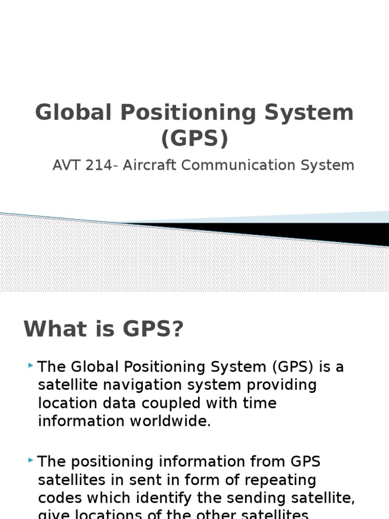 Understanding Global Positioning System (GPS) | PDF | Science ...