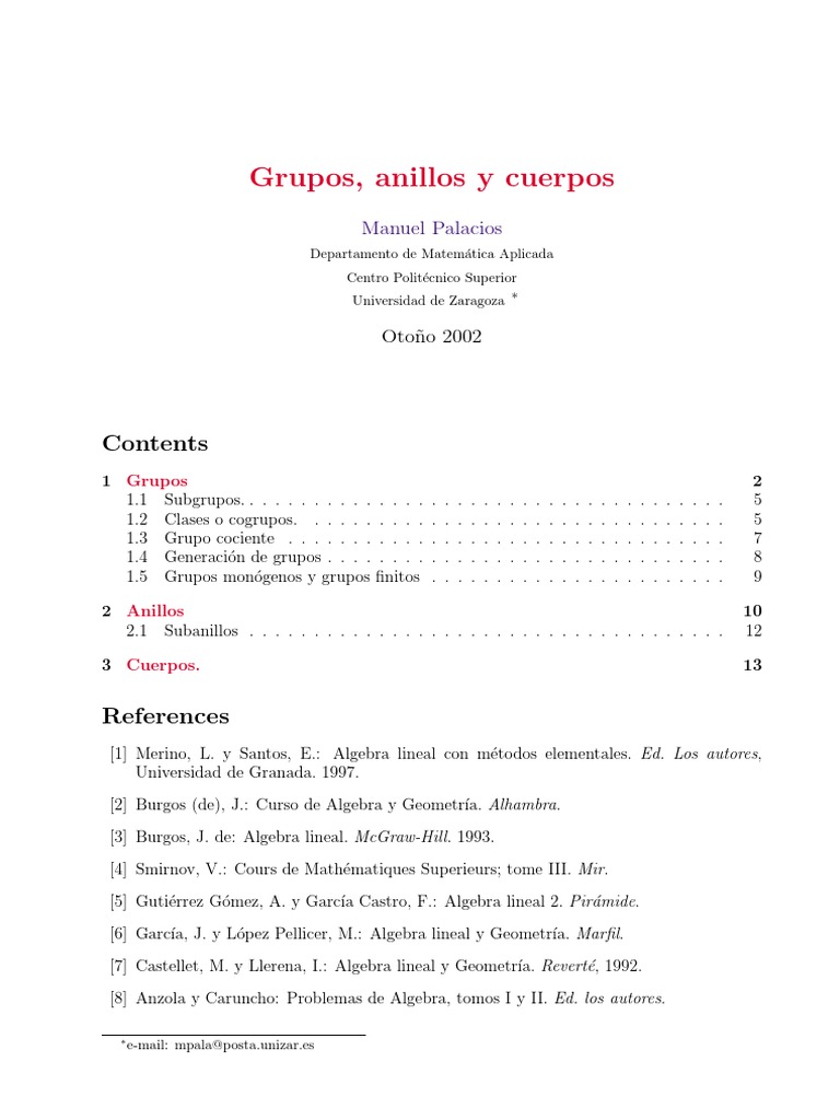 An Introduction to Groups, Rings and Fields | PDF | Anillo (Matemáticas) | Grupo (Matemáticas)