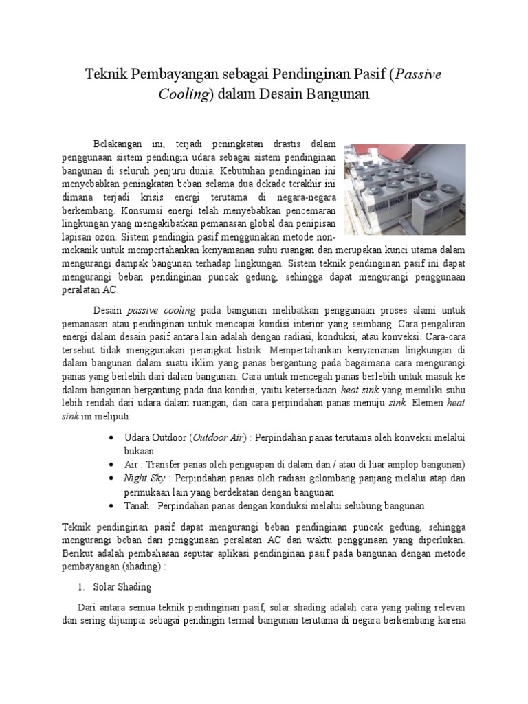 Pendinginan Pasif | PDF