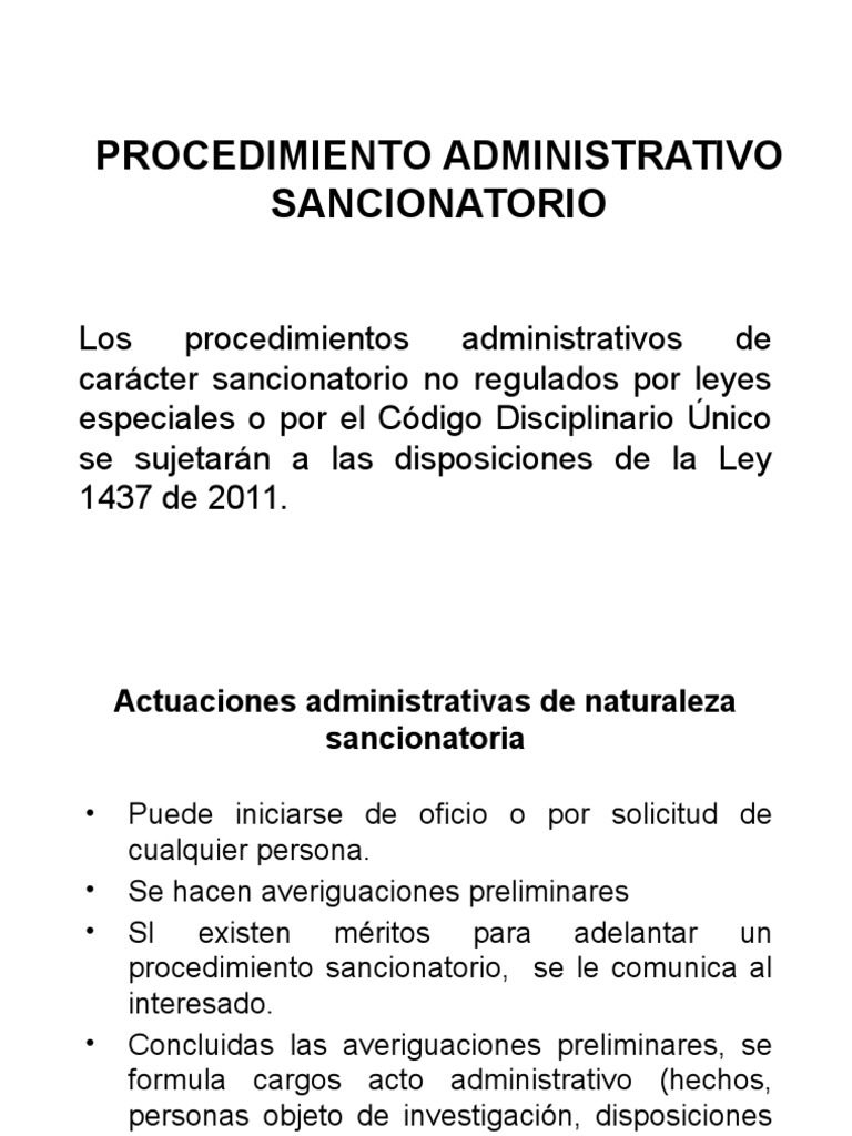 Procedimiento Administrativo Sancionatorio | PDF | Gobierno | Justicia