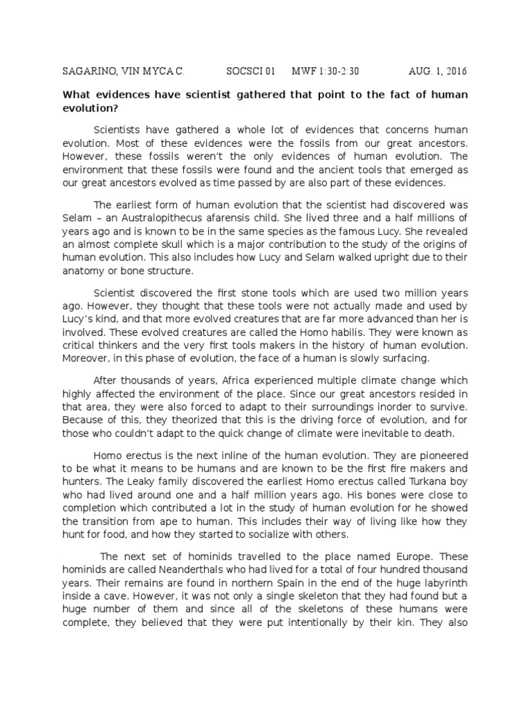 Evolution of Man | PDF | Human Evolution | Evolution Of Primates