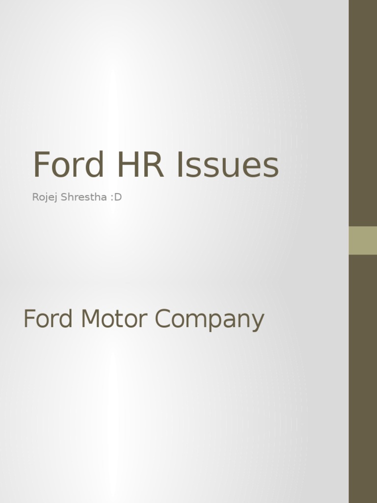 Ford HR Issues | PDF