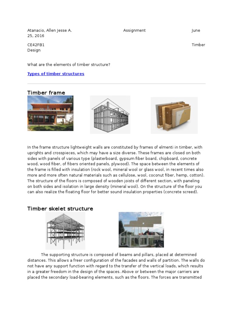 Types of Timber Frame Structures | PDF
