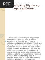 Si Pele Ang Diyos NG Apoy at Bulkan Buod | PDF