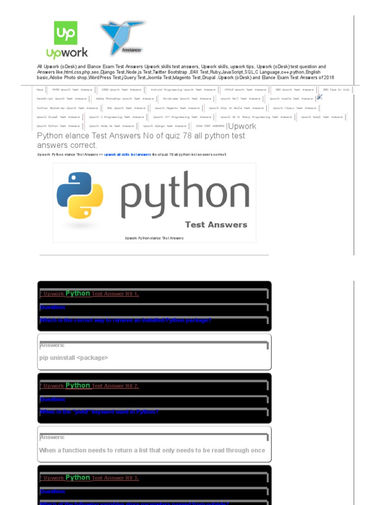 UPWORK Python Test | PDF | Android (Operating System) | Class (Computer ...