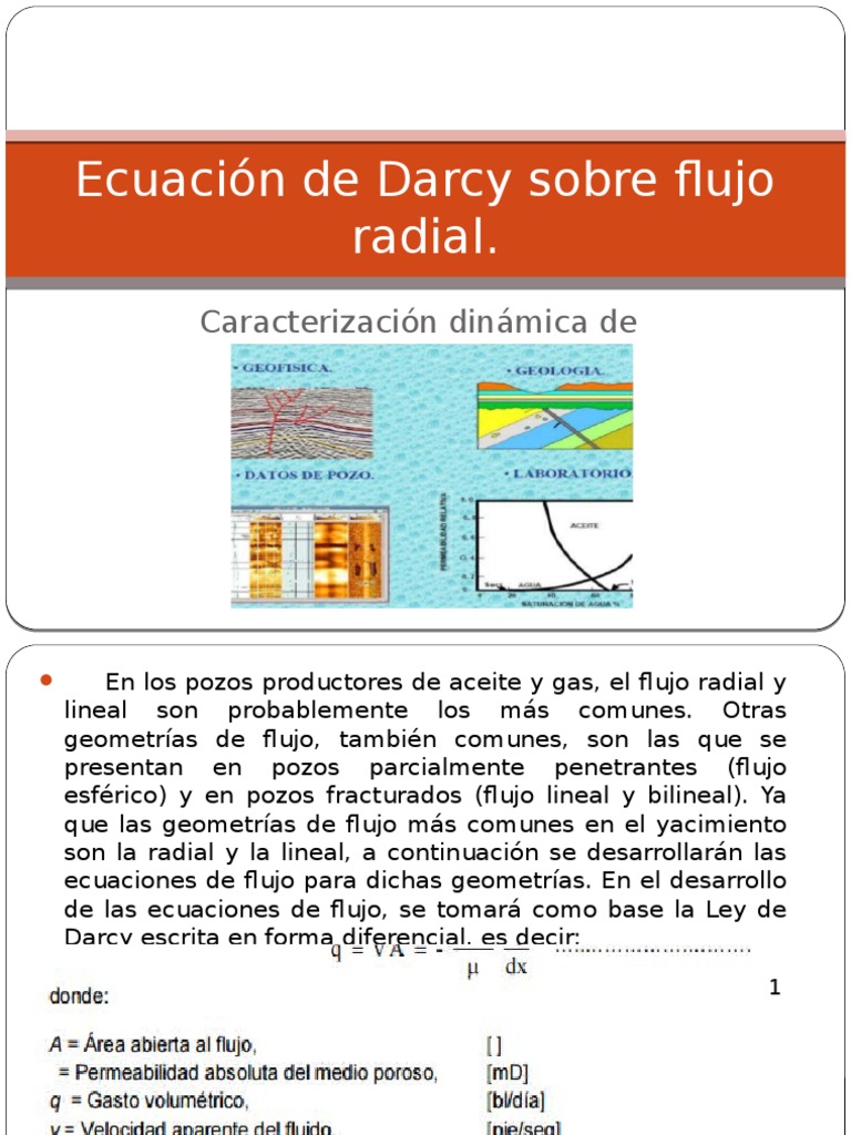 Ecuación de Darcy Sobre Flujo Radial