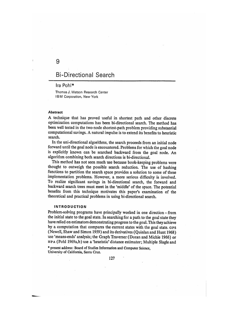 Bi Directional A Star | PDF | Discrete Mathematics | Theoretical ...