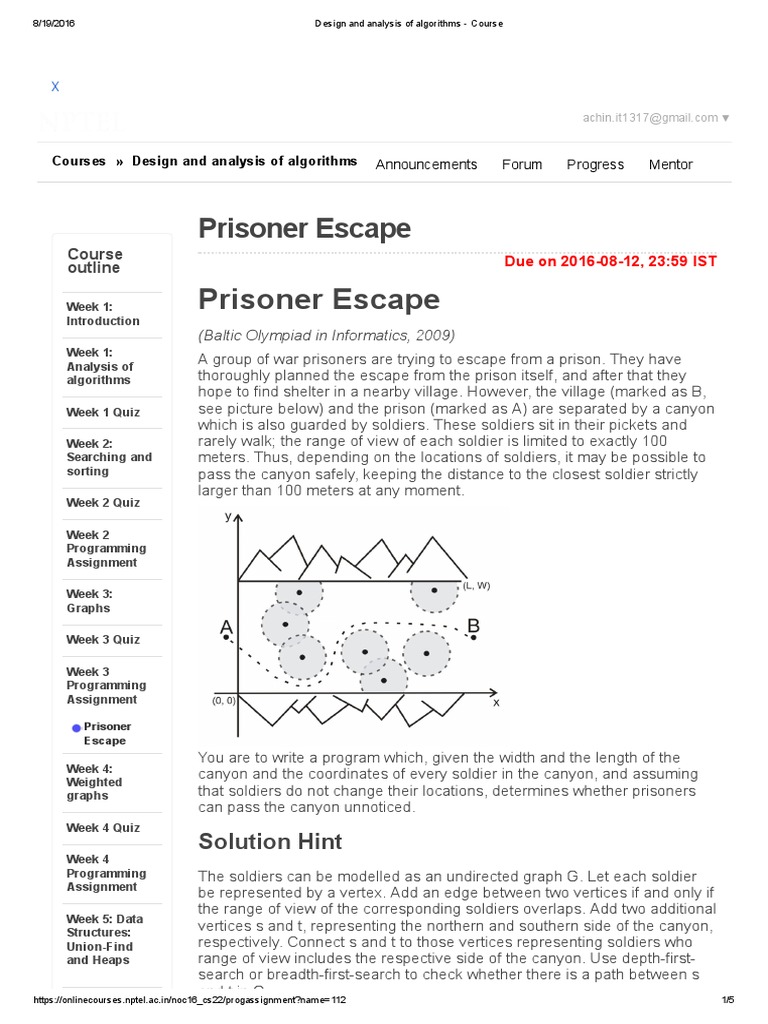 Prisoner Escape | PDF | Algorithms | Areas Of Computer Science