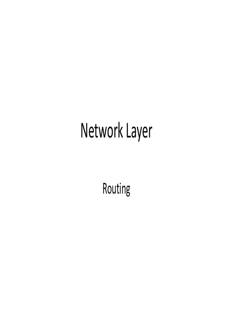 NetworkLayer Routing | PDF | Routing | Router (Computing)