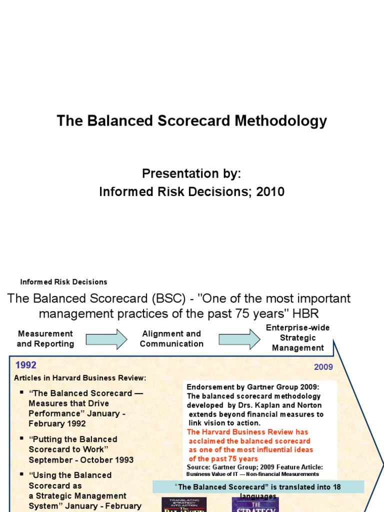 The Balanced Scorecard Methodology | PDF | Strategic Management ...
