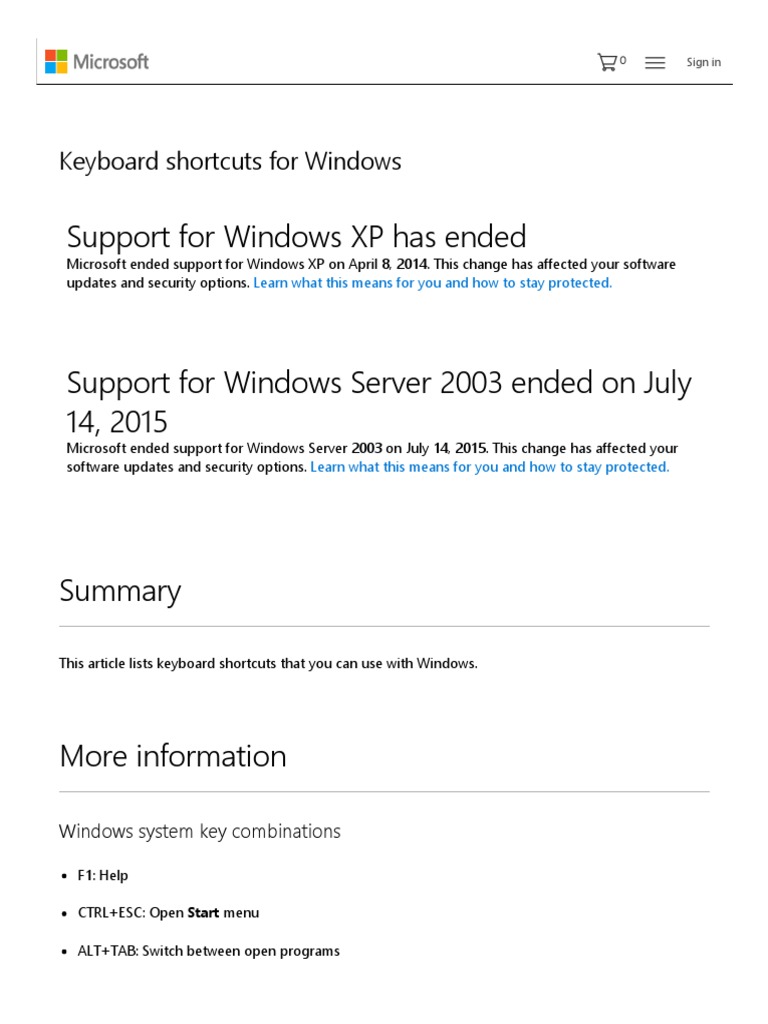 Windows Keyboard Shortcuts Guide | PDF | Microsoft Windows | Windows 7