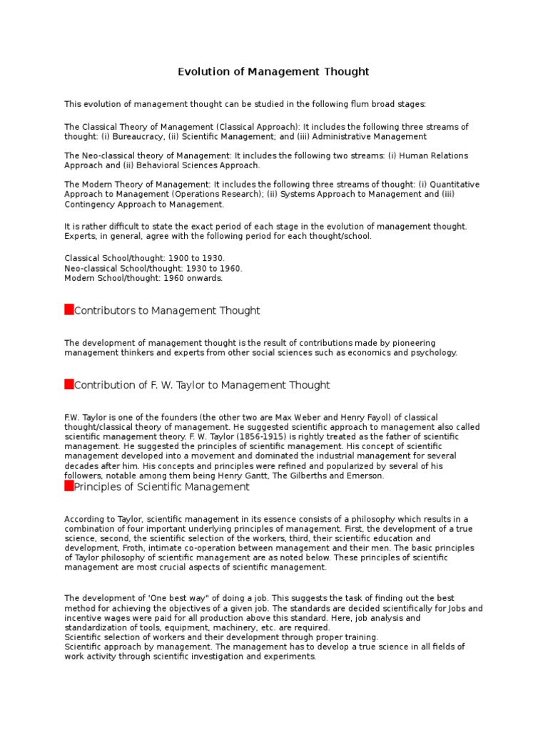 Evolution of Management Thought | PDF | Systems Thinking | System