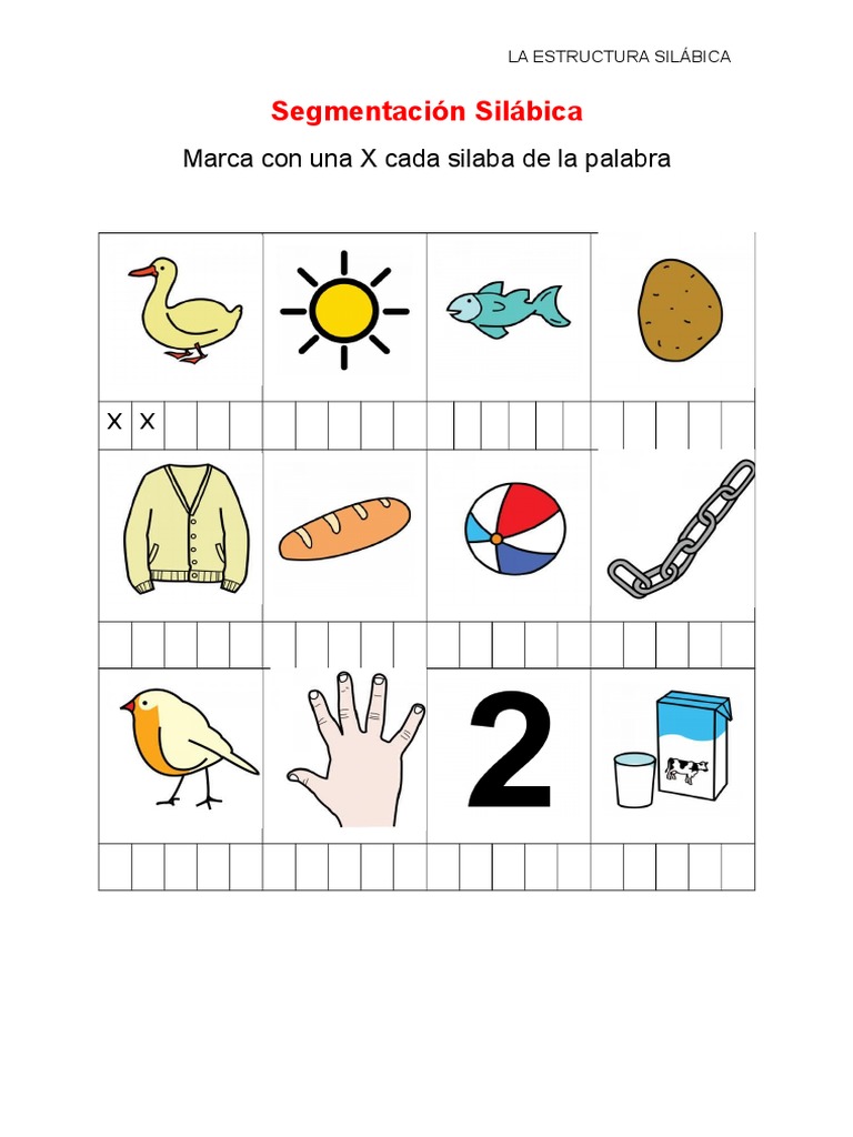 Conteo de Sílabas para Preescolar | PDF