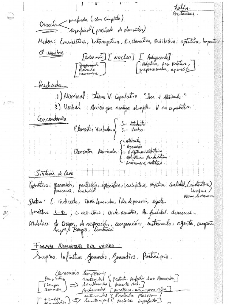 Sintaxis Latina y Ejercicios | PDF