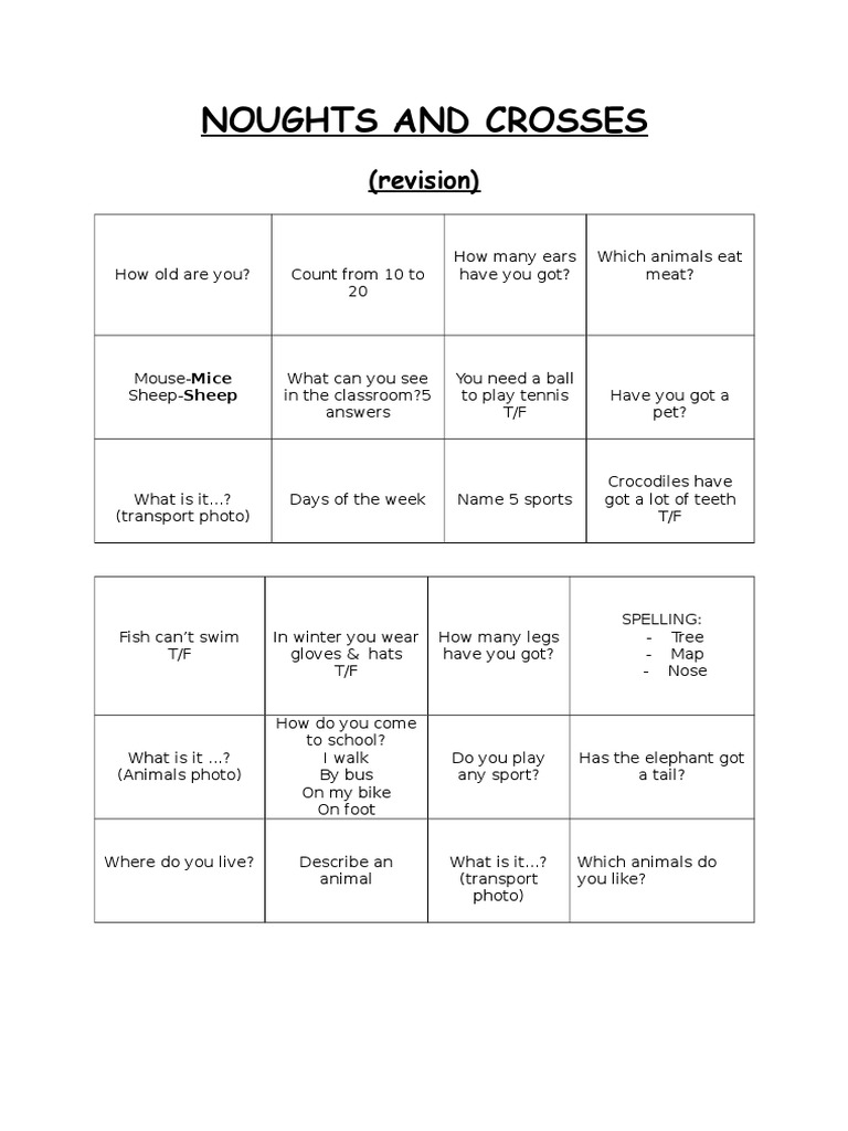 Noughts and Crosses - Review | PDF