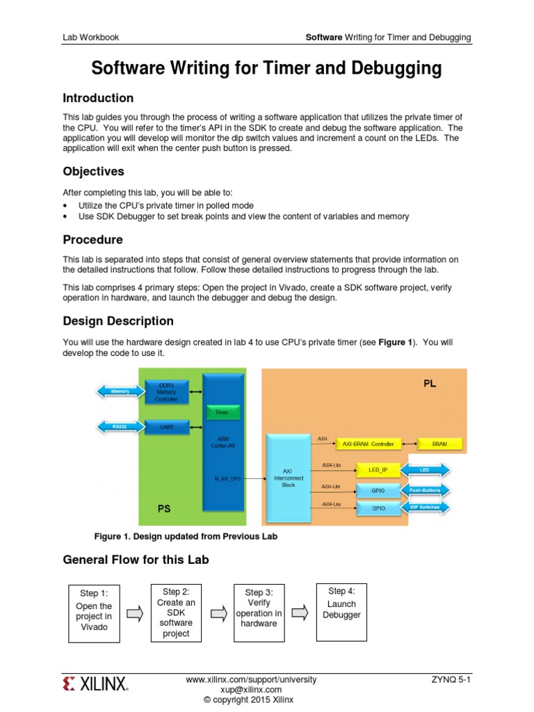 Lab5 Zybo Xilinx Pdf Field Programmable Gate Array Debugging